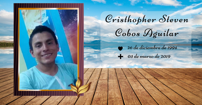 Cristhopher Steven Cobos Aguilar – MEMORIAL JARDINES