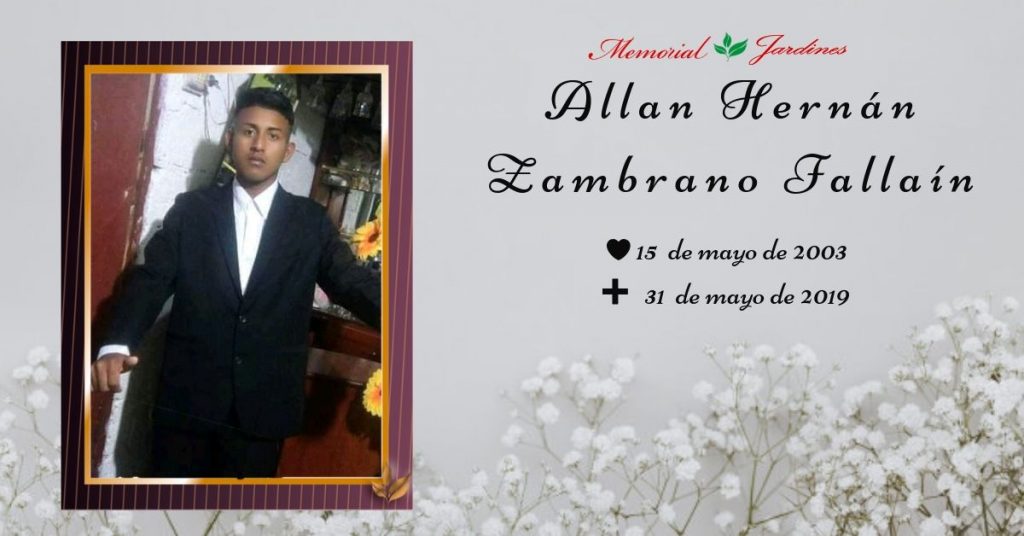 Allan Hernán Zambrano Fallaín – MEMORIAL JARDINES
