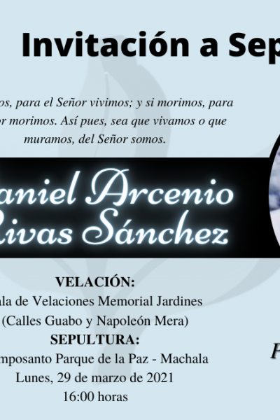 Invitación a Sepelio – MEMORIAL JARDINES