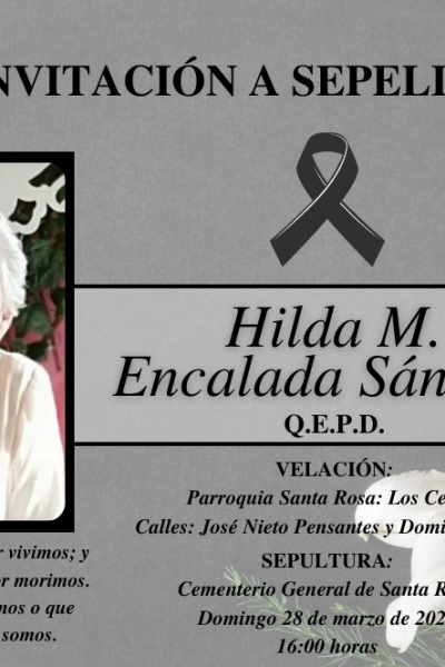 Invitación a Sepelio – MEMORIAL JARDINES