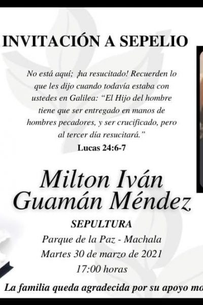 Invitación a Sepelio – MEMORIAL JARDINES
